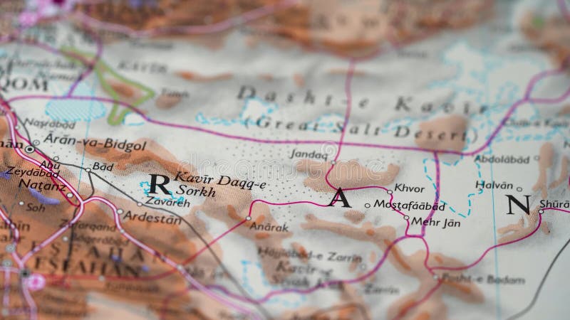 Iran Highlighted on a World Map 4K Stock Video - Video of atlas ...