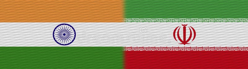 Iran and India Fabric Texture Flag â€“ 3D Illustrations Stock ...