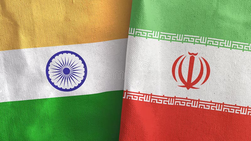 Iran Vs India Smoke Flags Placed Side by Side. Thick Colored Silky ...