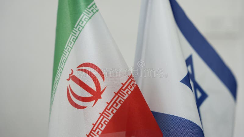 Iran and Israel Flag. the Conflict between Israel and Iran. Stock Photo ...