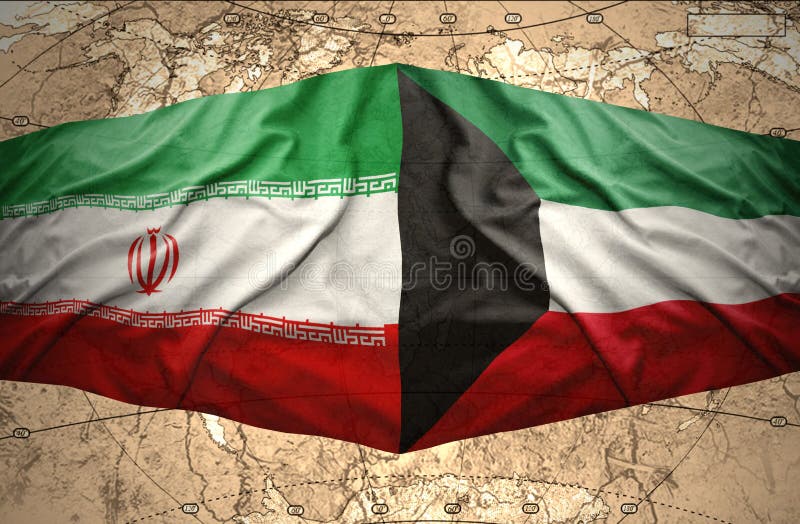 Iran and Kuwait stock illustration. Illustration of partnership - 102713584