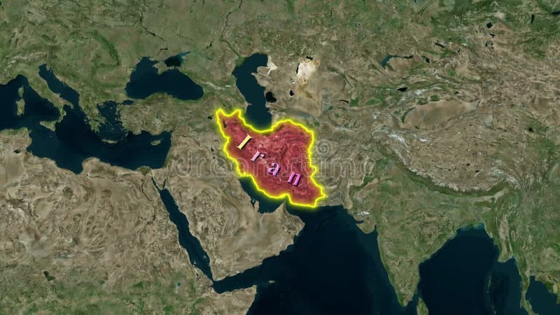 Iran Map stock video. Video of globe, crisis, graphic - 294258099