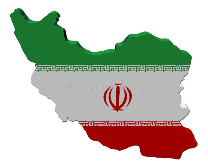 Iran map flag 3d render stock illustration. Illustration of render ...