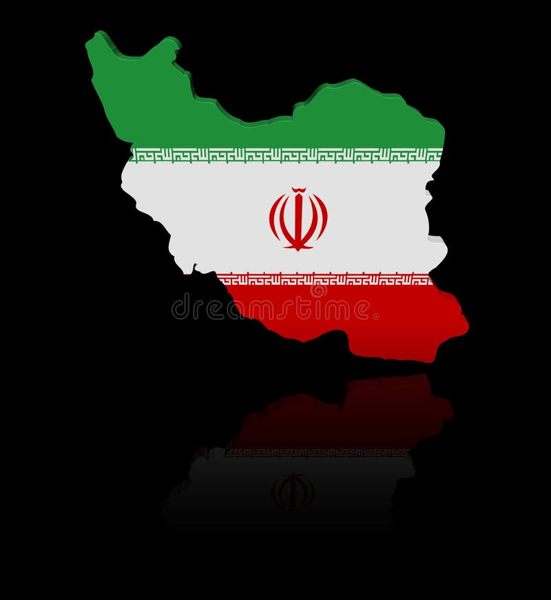 Iran map flag 3d render stock illustration. Illustration of render ...