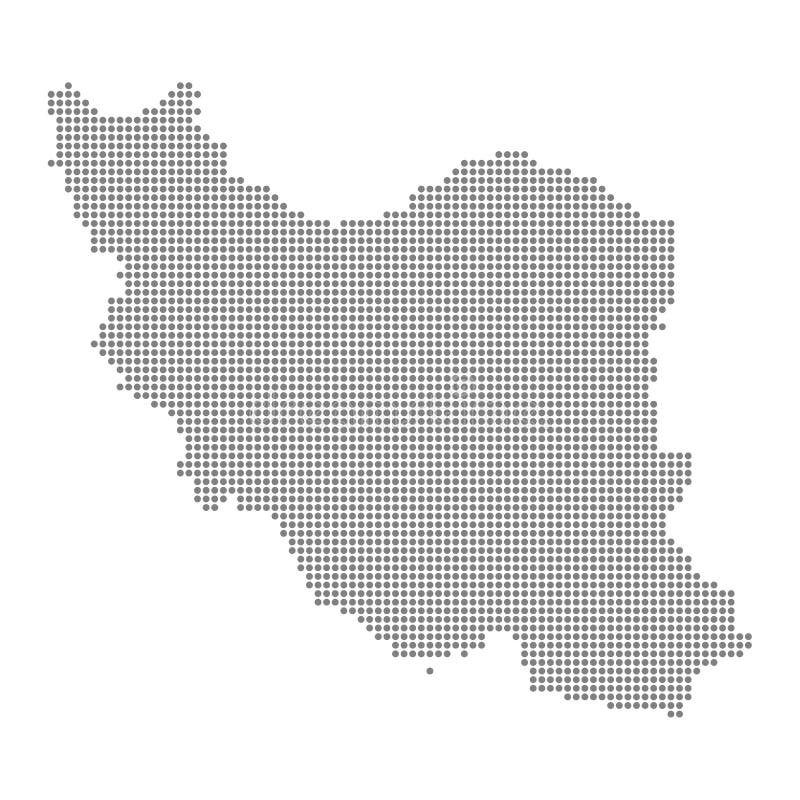 Pixel Map of Iran. Vector Dotted Map of Iran Isolated on White ...