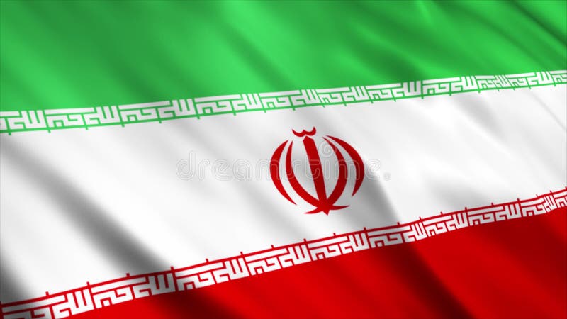 Iran National Flag Animation with Seamless Loop Stock Video - Video of ...