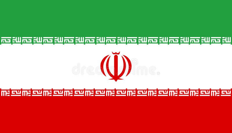 Iran National Flag Design with Green and Red Color. Stock Illustration ...
