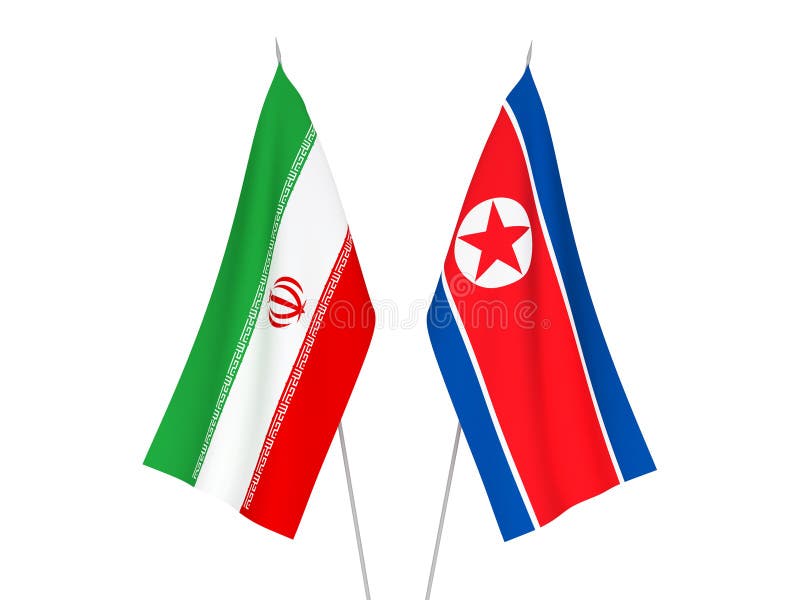 Iran and North Korea. the Iranian and Korean Flags. Official Colors ...