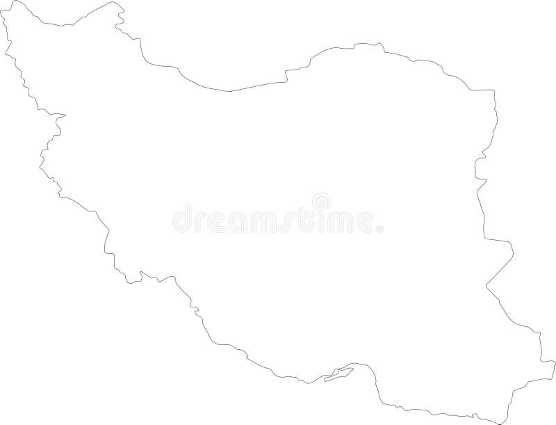 Iran outline map stock illustration. Illustration of geography - 317468125