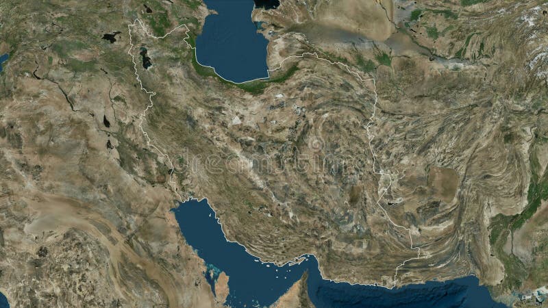 Iran Outlined. High-res Satellite Stock Illustration - Illustration of ...