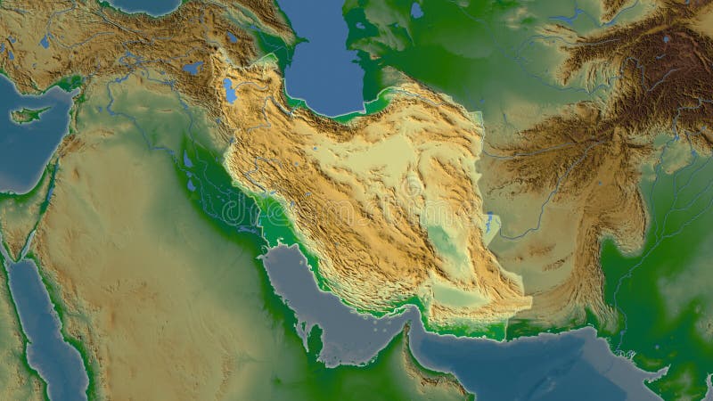 Iran - Physical. Composition Stock Illustration - Illustration of ...