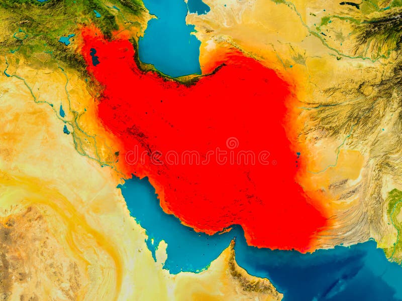 Physical Map Of Iran Isolated On White Stock Vector - Illustration of ...