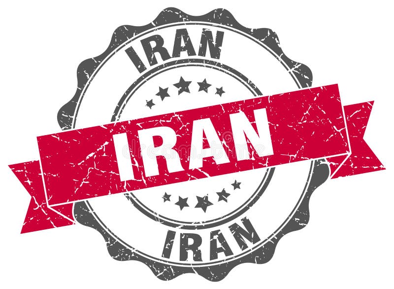 Iran round ribbon seal stock vector. Illustration of isolated - 89805398