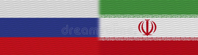 Iran and Russia Fabric Texture Flag â€“ 3D Illustrations Stock ...