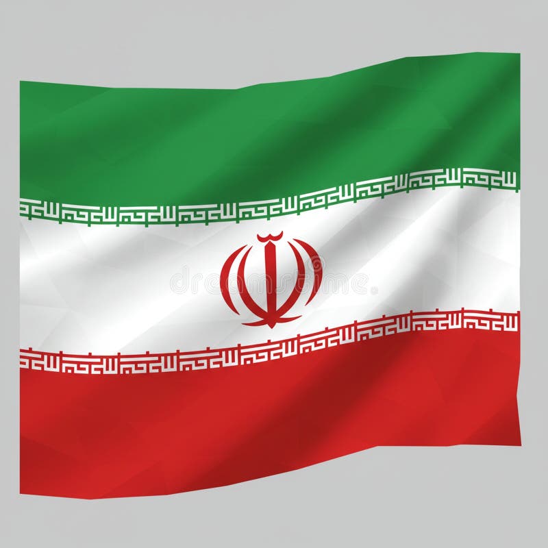 Iran S Flag Features Horizontal Stripes in Green, White, and Red. the ...