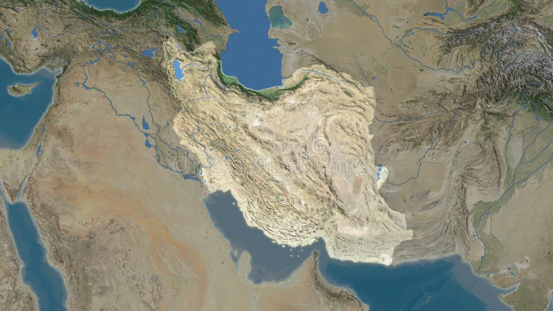 Iran - Satellite. Composition Stock Illustration - Illustration of ...