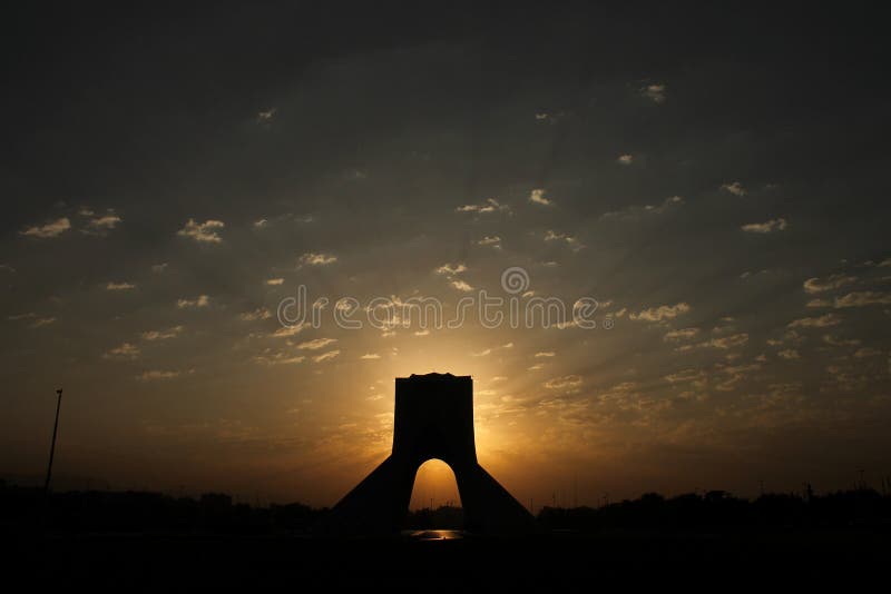 Iran, Tehran, Azadi Tower, Centre of Tehran Stock Photo - Image of ...