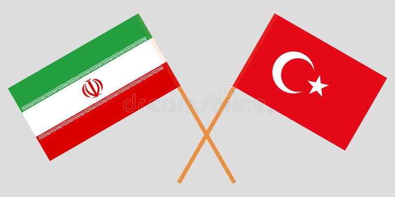 Iran and Turkey. the Iranian and Turkish Flags. Official Colors ...