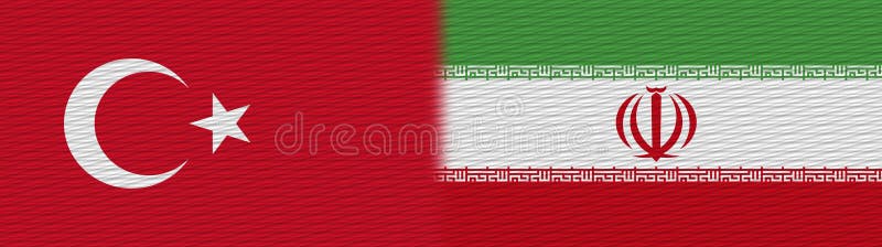 Iran and Turkey Turkish Fabric Texture Flag Stock Illustration ...