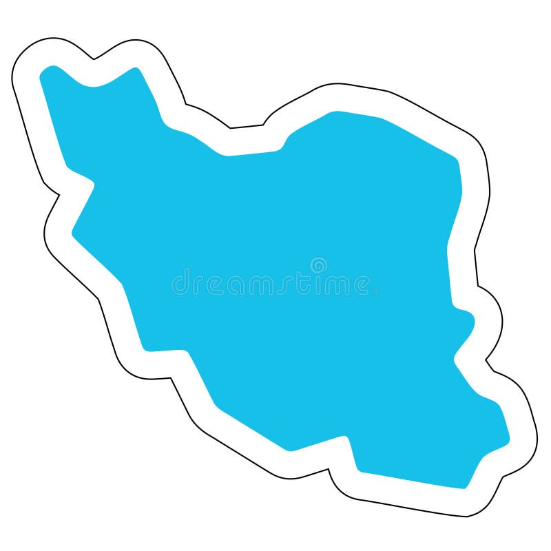 Iran Vector Country Map Sticker Stock Vector - Illustration of simple ... Iran Vector Country Map Sticker Stock Vector - Illustration of simple ...