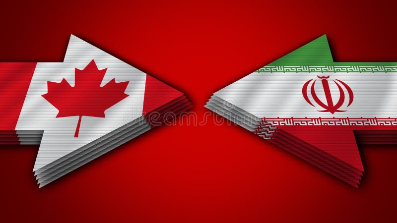 Iran Vs Canada Arrow Flags â€“ 3D Illustrations Stock Illustration ...