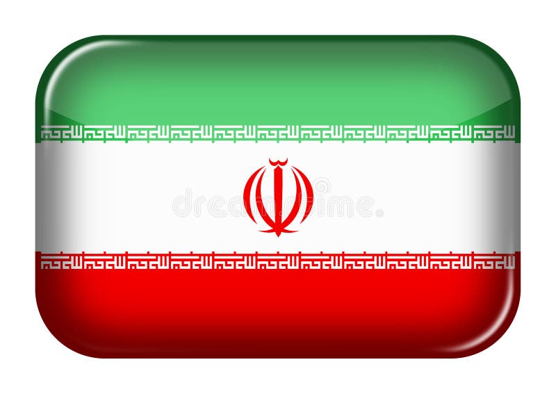 Iran Web Icon Rectangle Button Stock Illustration - Illustration of ...