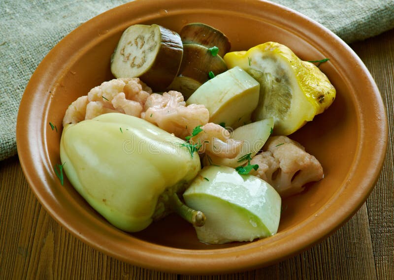 Iranian, Afghan Pickled Vegetables Stock Photo - Image of cauliflower ...