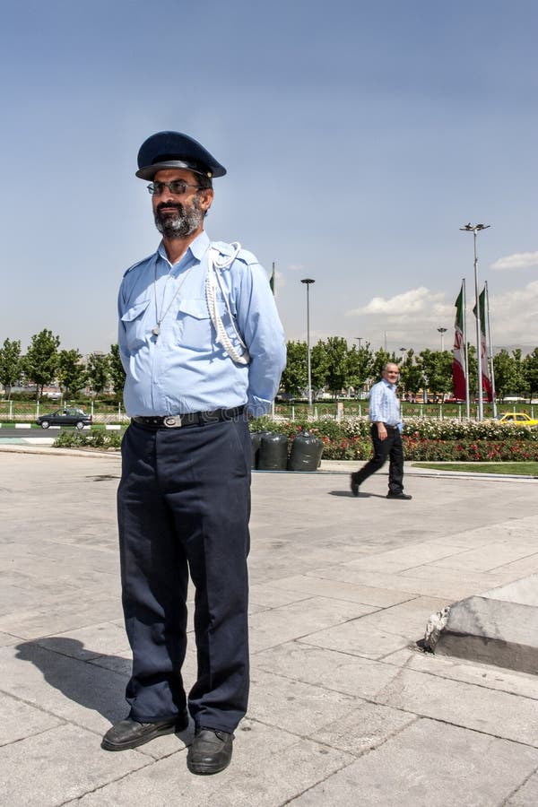 Iranian Cop on Azadi Square Editorial Photography - Image of square ...