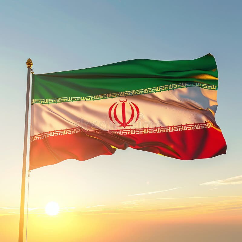 Iranian Flag - the National Symbol of Iran Stock Photo - Image of ...
