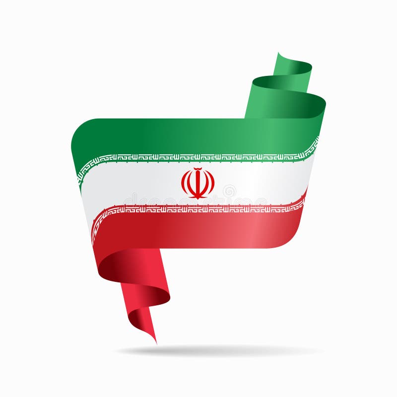 Iranian Flag Wavy Ribbon Background. Vector Illustration. Stock Vector ...