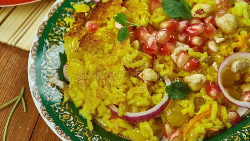 Iranian Javaher Polow stock photo. Image of cardamom - 106382084