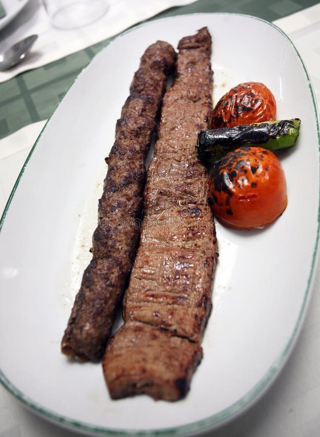 Kebab dinner stock image. Image of broiled, kebab, fervent - 2231485