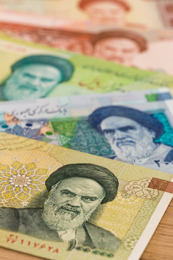 Iranian Money, Rials, Various Paper Banknotes Stock Photo - Image of ...