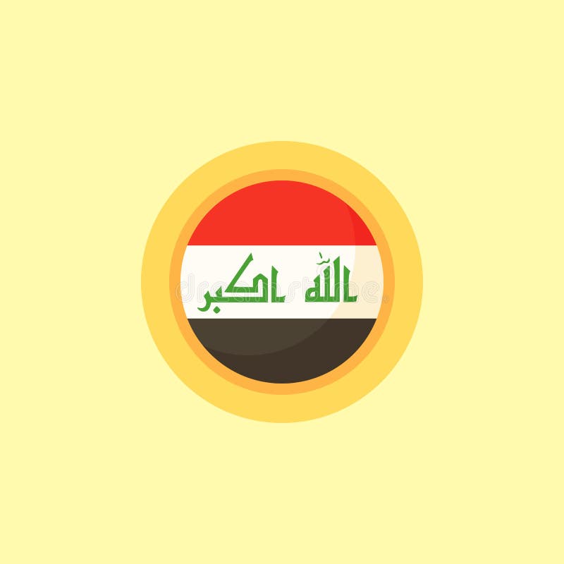 Iraq - Circular Flag stock vector. Illustration of vector - 247568103