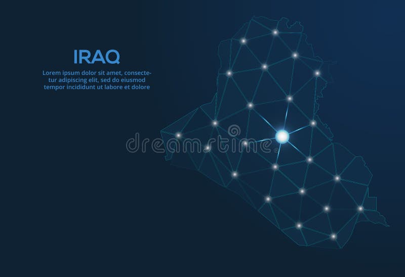 Iraq Map. Cities, Regions. Vector Stock Illustration - Illustration of ...