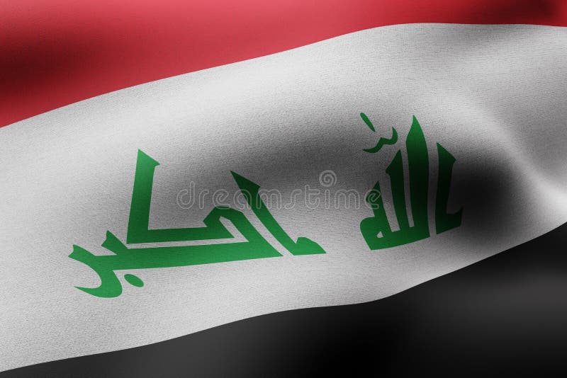 Iraq 3d flag stock illustration. Illustration of iraqi - 197307547