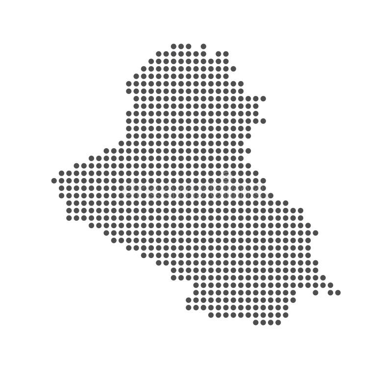 Iraq - Dotted Map. Map Formed by Dots Stock Illustration - Illustration ...