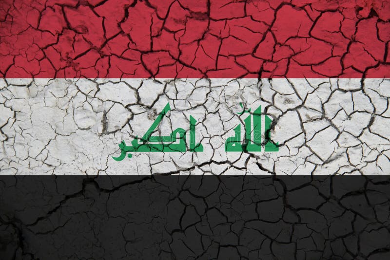 Iraq Flag on the Background Texture. Concept for Designer Solutions ...