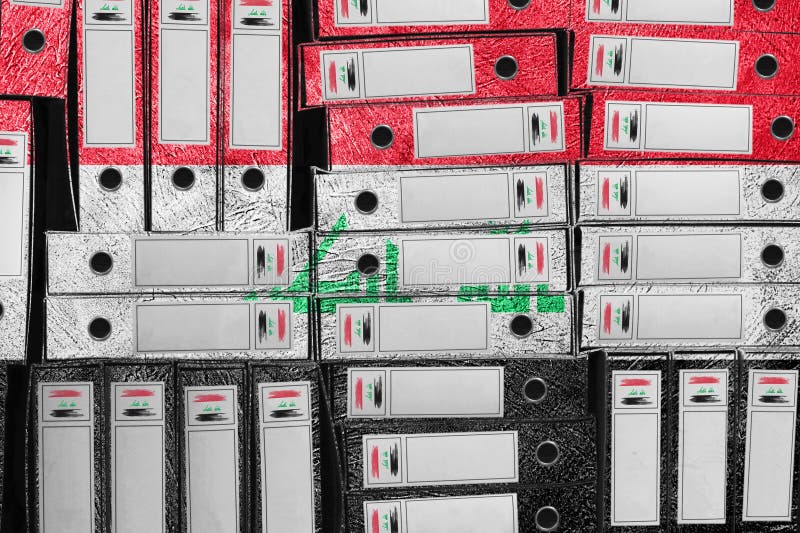 Iraq Flag Colors Folder Stack, Bureaucracy and Government ...