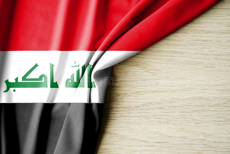 Iraq Flag. Fabric Pattern Flag of Iraq. 3d Illustration Stock Image ...
