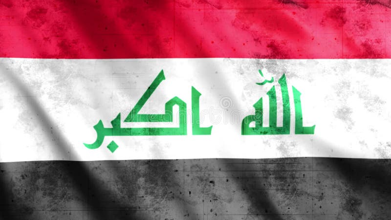 Iraq Flag Video Animation with Seamless Loop Stock Footage - Video of ...