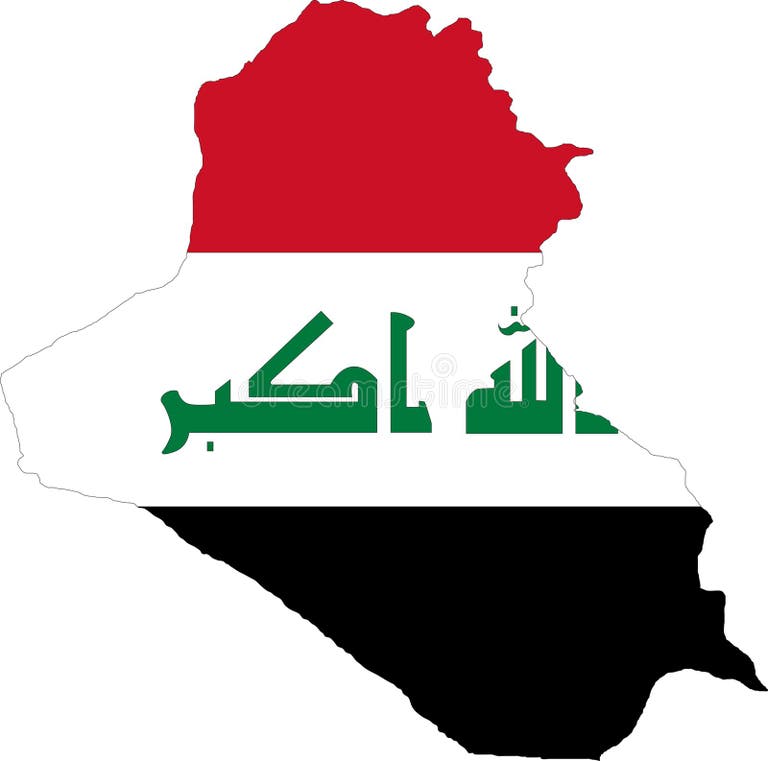 Iraq Flag in Map, Iraq Map with Flag, Map of Iraq, Map with Flag ...