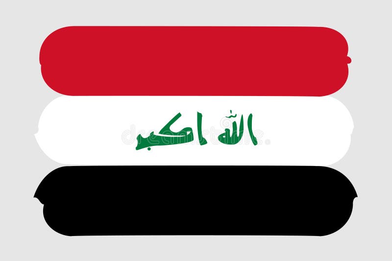 Painted Vector Flag of Iraq Stock Vector - Illustration of state ...