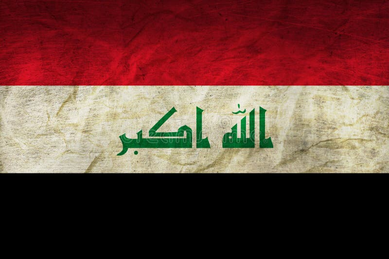 Iraq Flag on Paper stock illustration. Illustration of iraq - 89948629