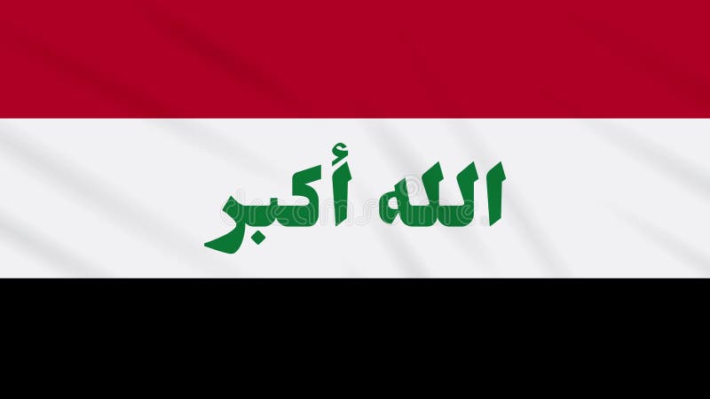 Iraq Flag Waving Animation Background Full Screen Flag of Iraq ...