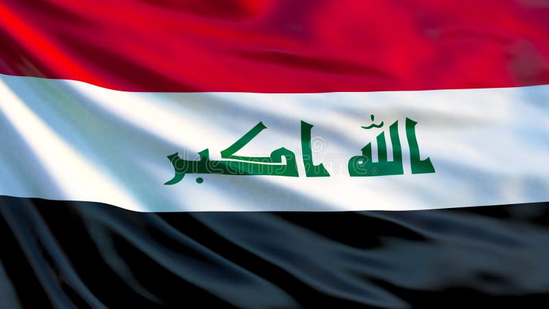 Iraq Flag. Waving Flag of Iraq 3d Illustration Stock Illustration ...