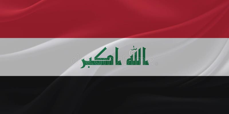 Iraq Flag Waving in the Wind Stock Illustration - Illustration of ...