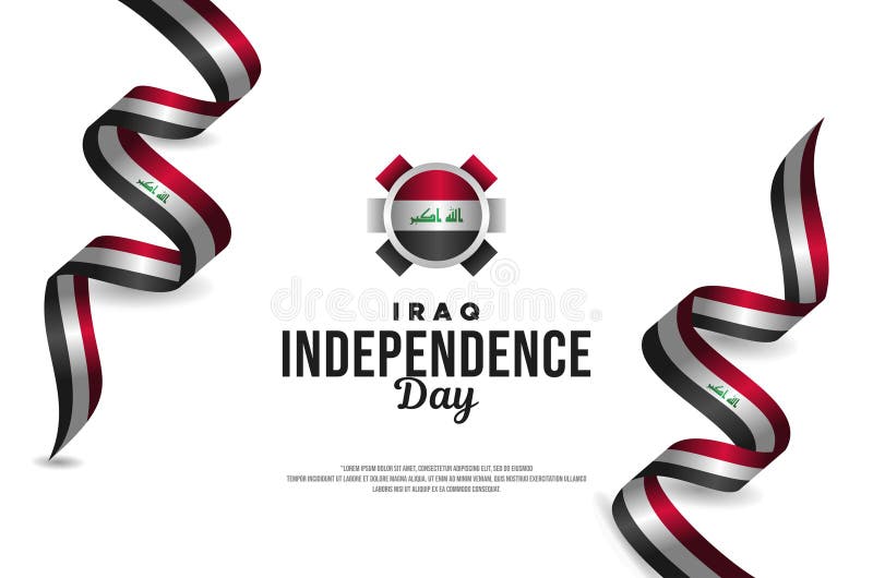 Iraq Independence Day Banner Design Stock Vector - Illustration of ...