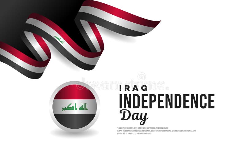 Iraq Independence Day Banner Design Stock Vector - Illustration of ...