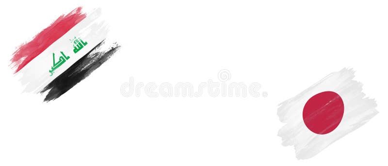 Iraq and Japan Flags on White Stock Photo - Image of white, diplomacy ...
